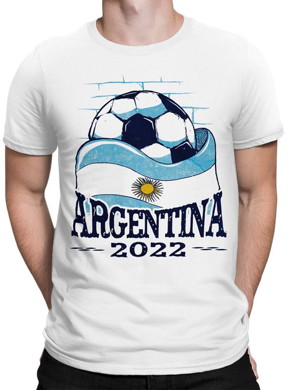 Футболка мужская DreamShirts Studio Сборная Аргентины по футболу 2022 - 2 белая XS