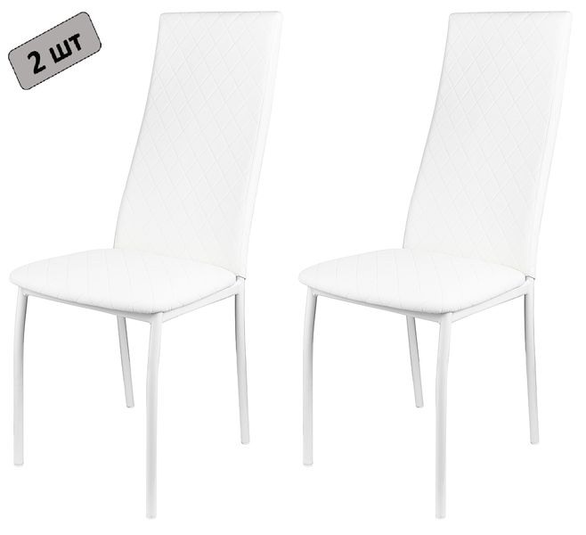 Комплект стульев  KETT-UP Hamburg LUX, стеганный, белый / белый, 2 шт