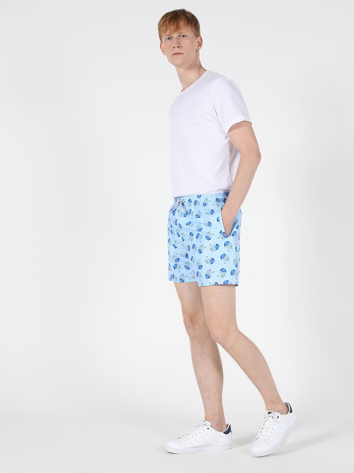 Повседневные шорты мужские Colins CL1049755_Q1.V1BL голубые S