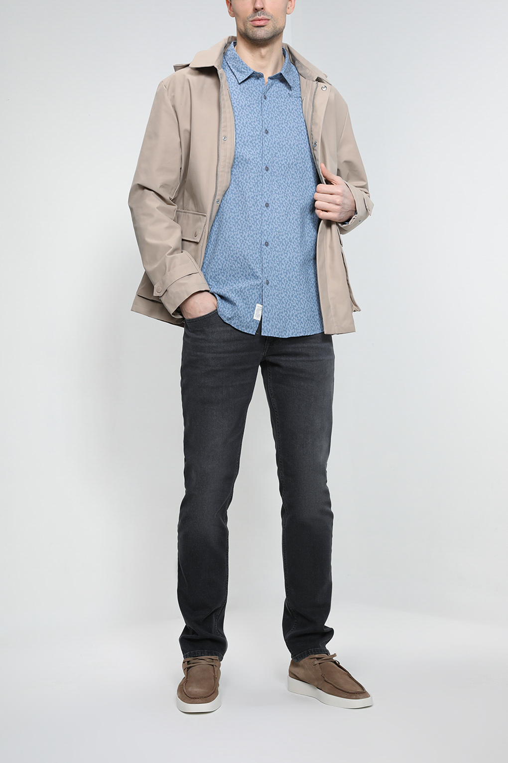 Рубашка мужская Esprit Casual 032EE2F304 синяя M