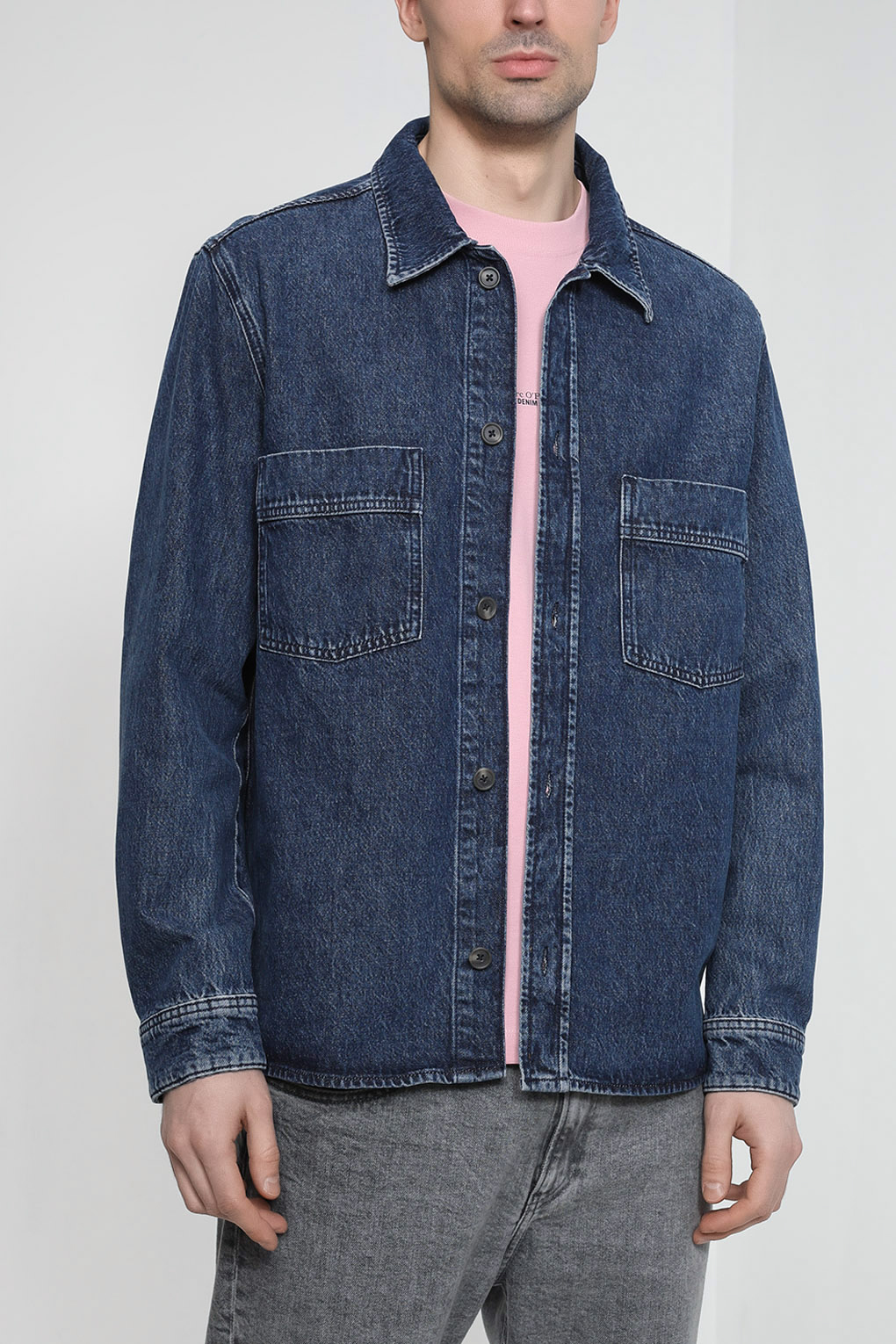 Рубашка мужская Marc O'Polo Denim 361924422022 синяя XL