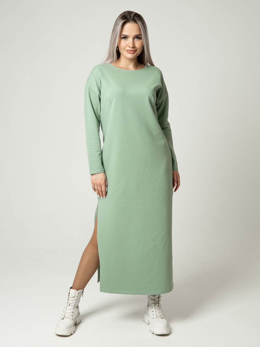 Платье женское Elenatex П-169 зеленое 50 RU