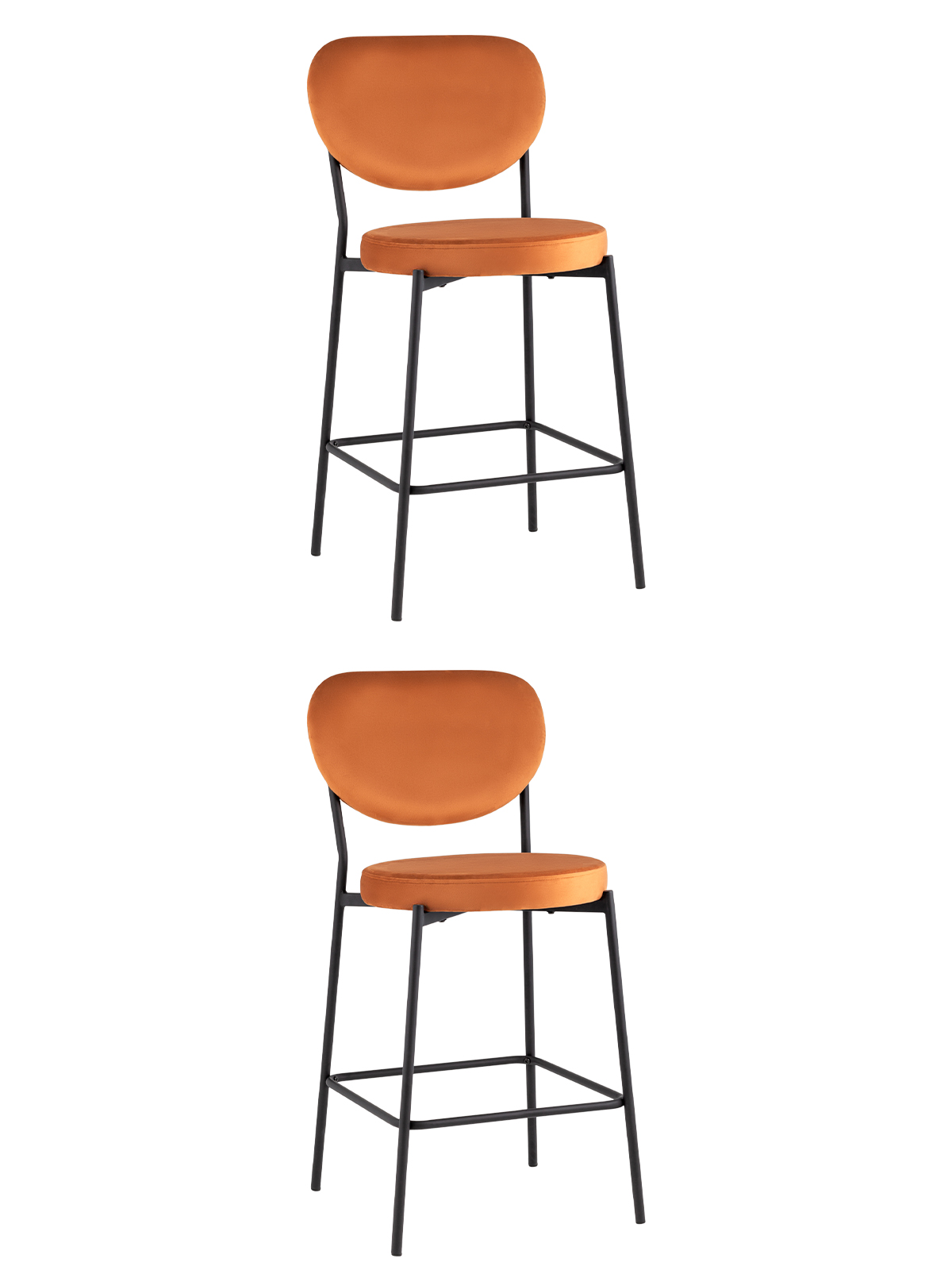 Cтул полубарный Stool Group Барбара NEW, велюр терракотовый (комплект 2 шт)