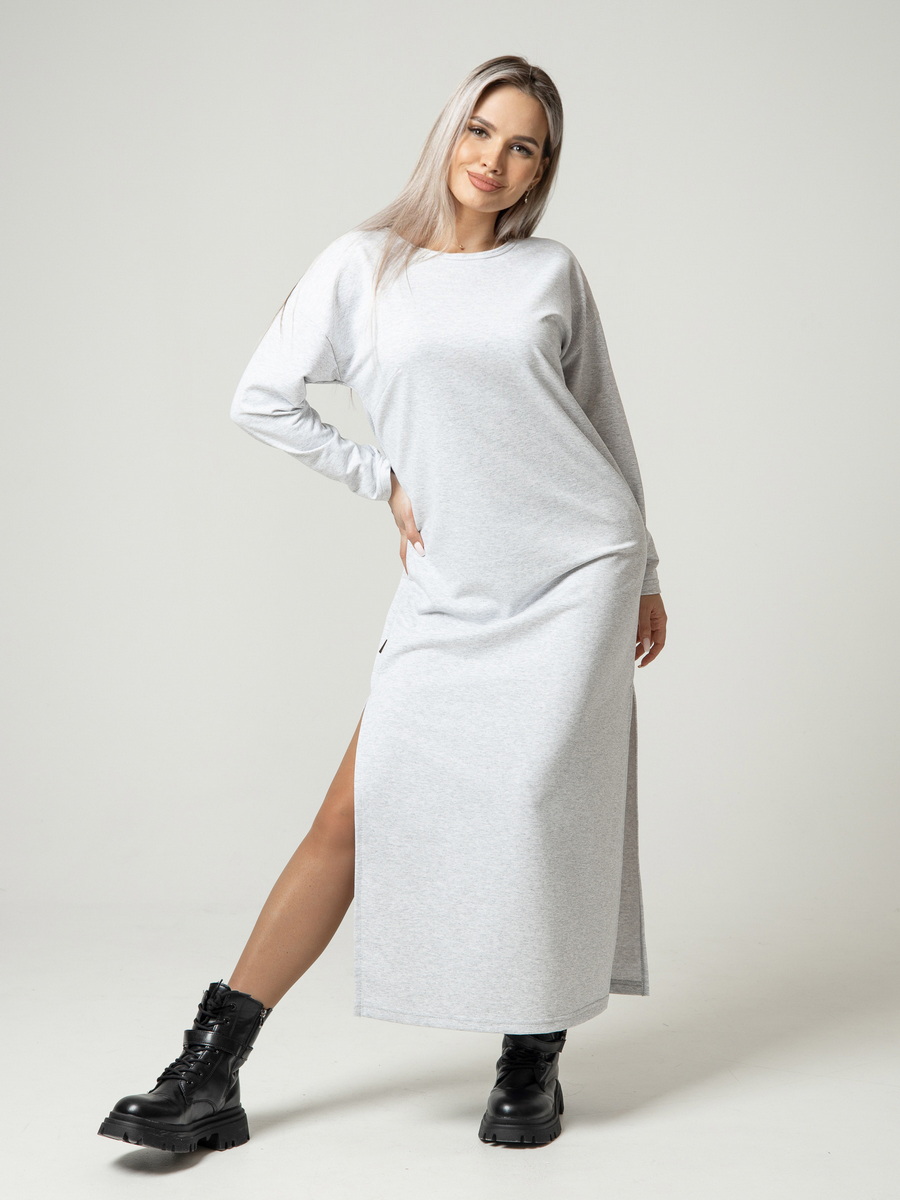 Платье женское Elenatex П-169 серое 56 RU