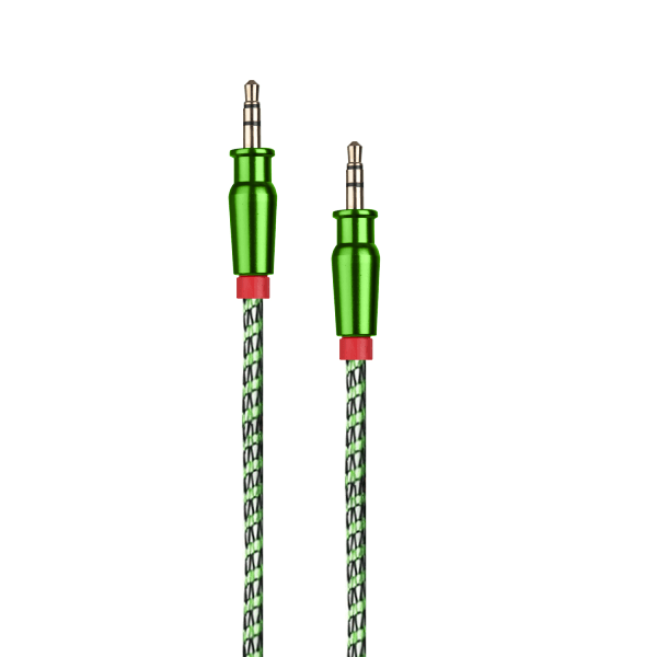 Кабель AUX 1M 3,5 на 3,5 JD-414 зеленый