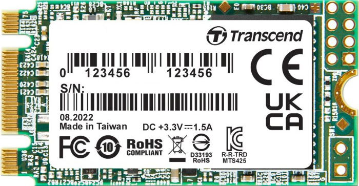 SSD накопитель Transcend 425S M.2 2242 1 ТБ (TS1TMTS425S)