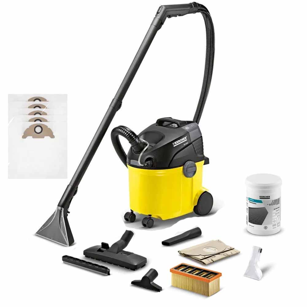 Пылесос Karcher SE 5.100 + насадка, средство RM 760 и 5 фильтр-мешков желтый