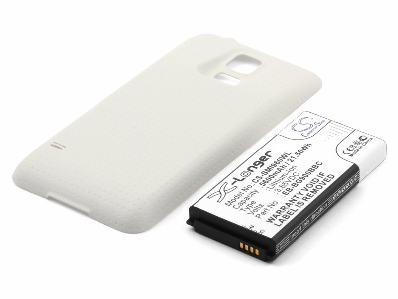 Усиленный аккумулятор для Samsung SM-G900F Galaxy S5, белый