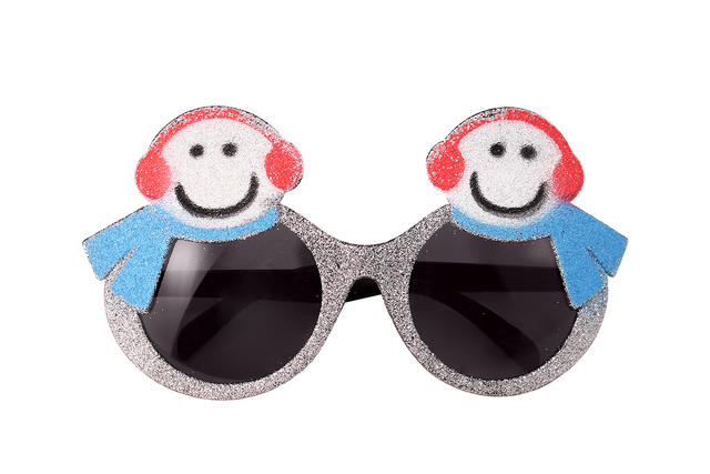 Карнавальные аксессуары ГК Сфера Карнавальные очки пласт. блестящие Снеговик в шарфике