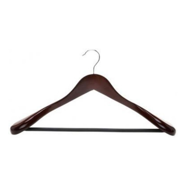Вешалка-плечики для одежды деревянная коричневая