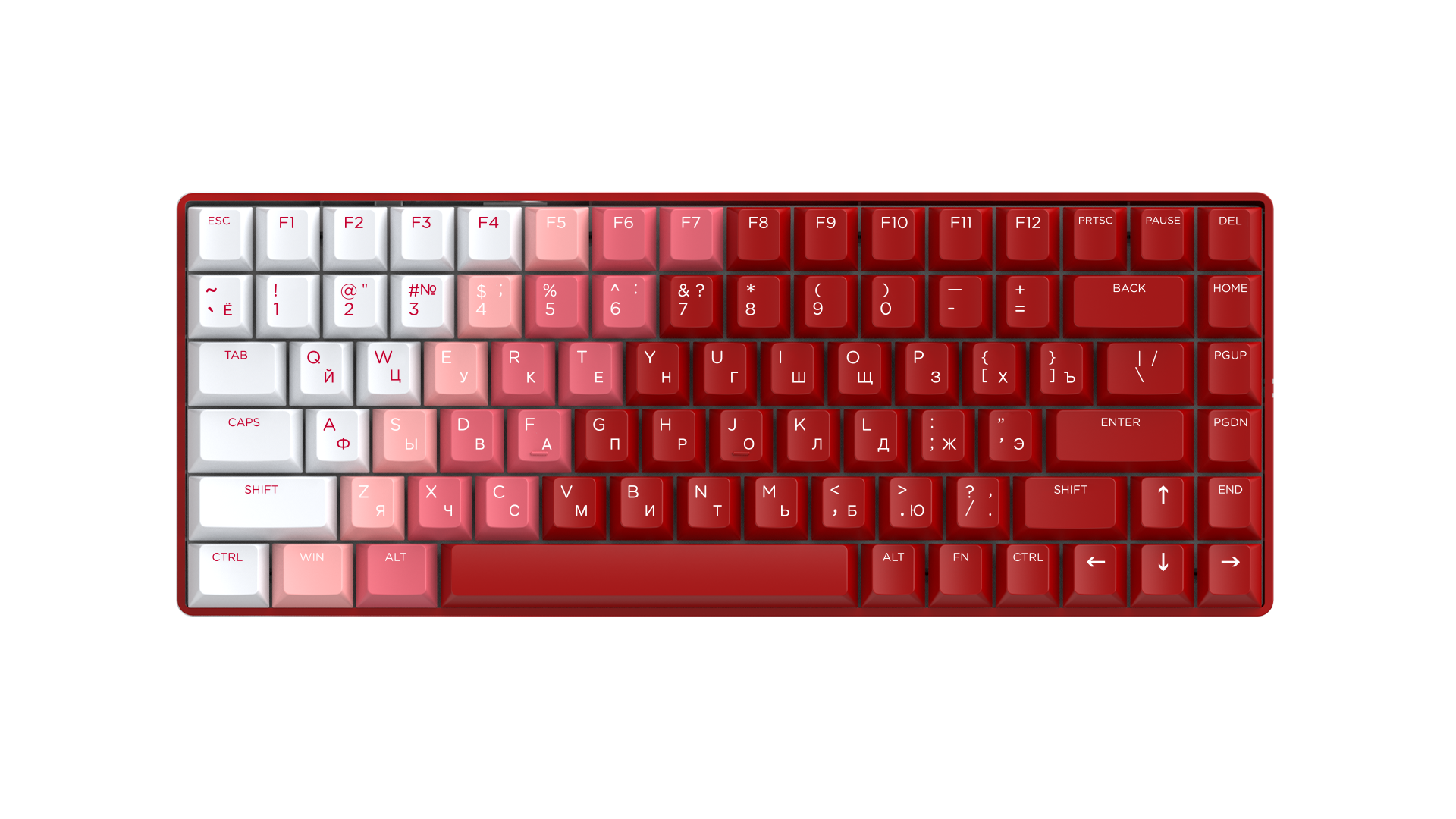 Беспроводная игровая клавиатура Dareu A84 White/Red