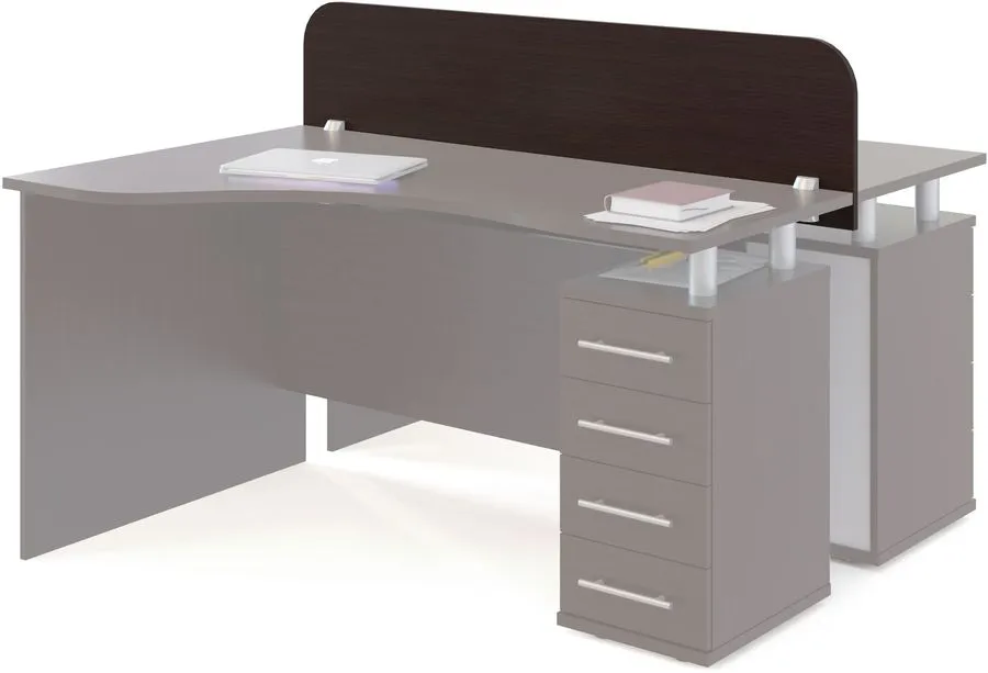 Мебель (Дополнительные элементы) Перегородка Сокол ПР-140, на стол, венге