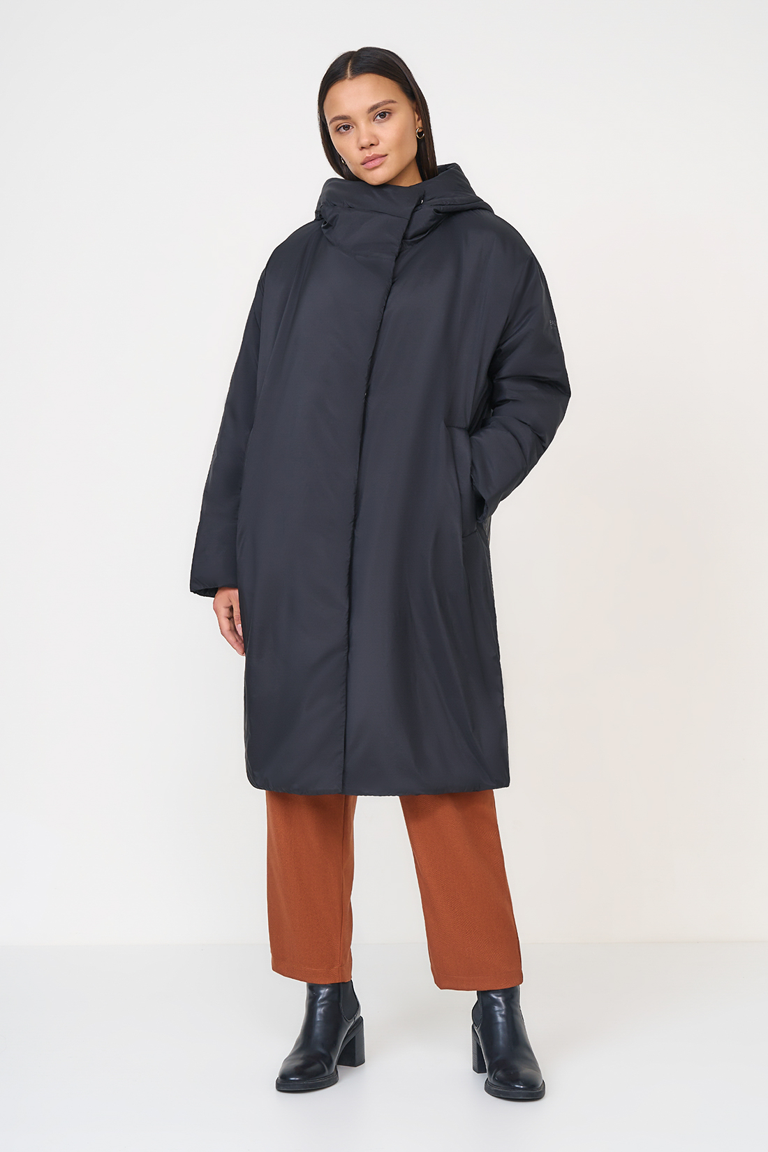 Пальто женское Baon, B0523510, чёрное, размер S