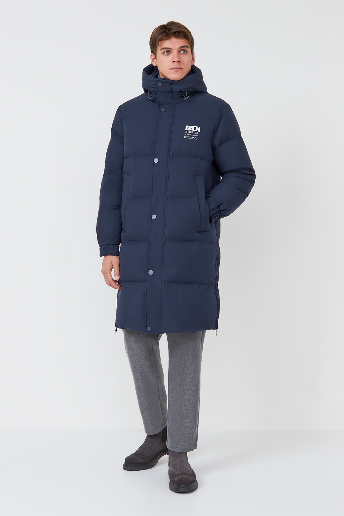 Пальто мужское Baon B5223510 синее S INT