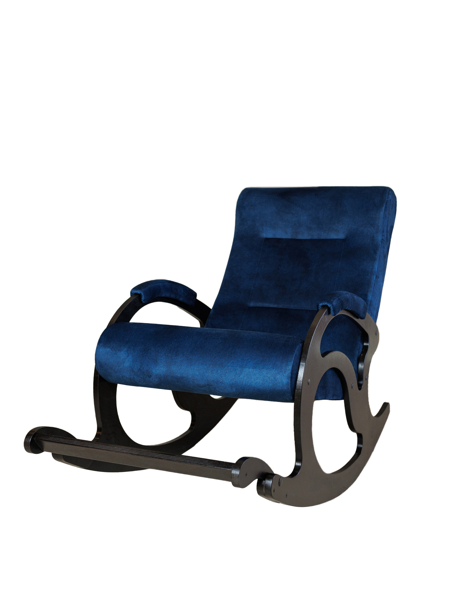 Кресло качалка Квинта Ларгус 4 синее с подножкой