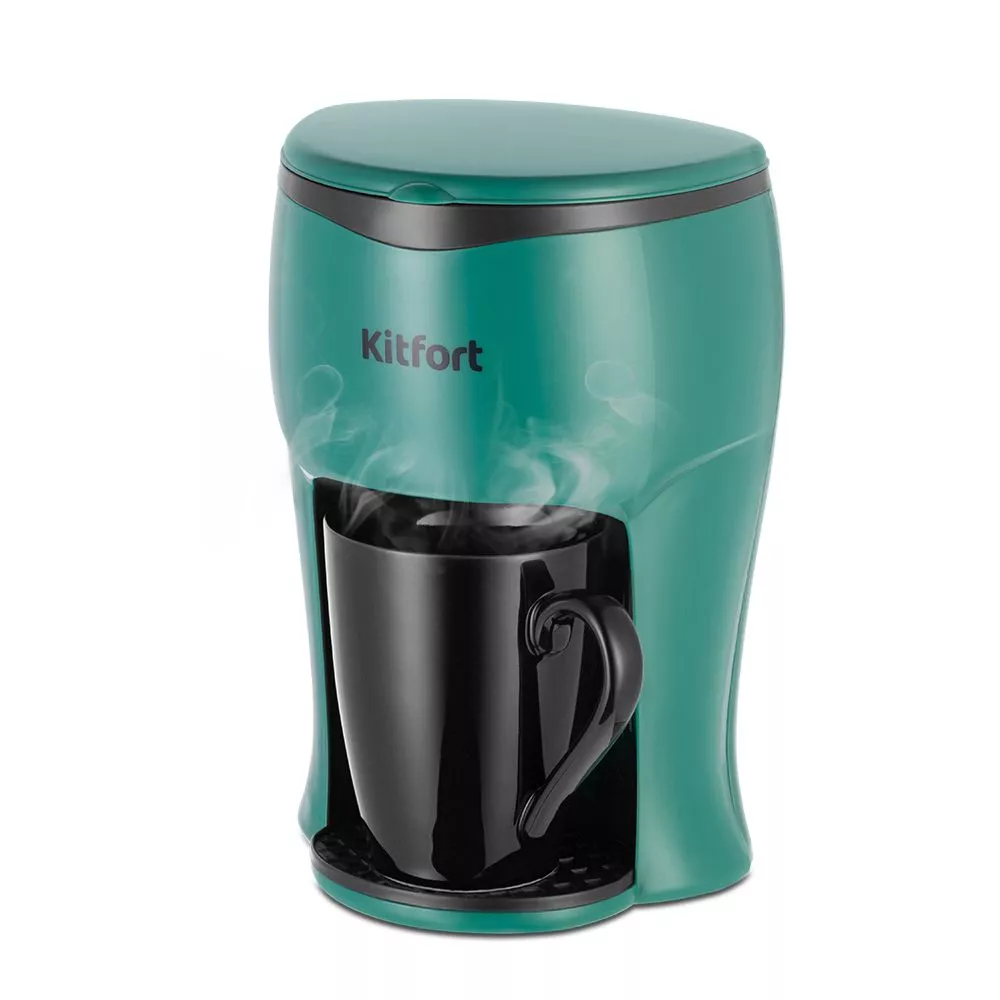 Кофеварка капельного типа Kitfort КТ-7310 зеленая