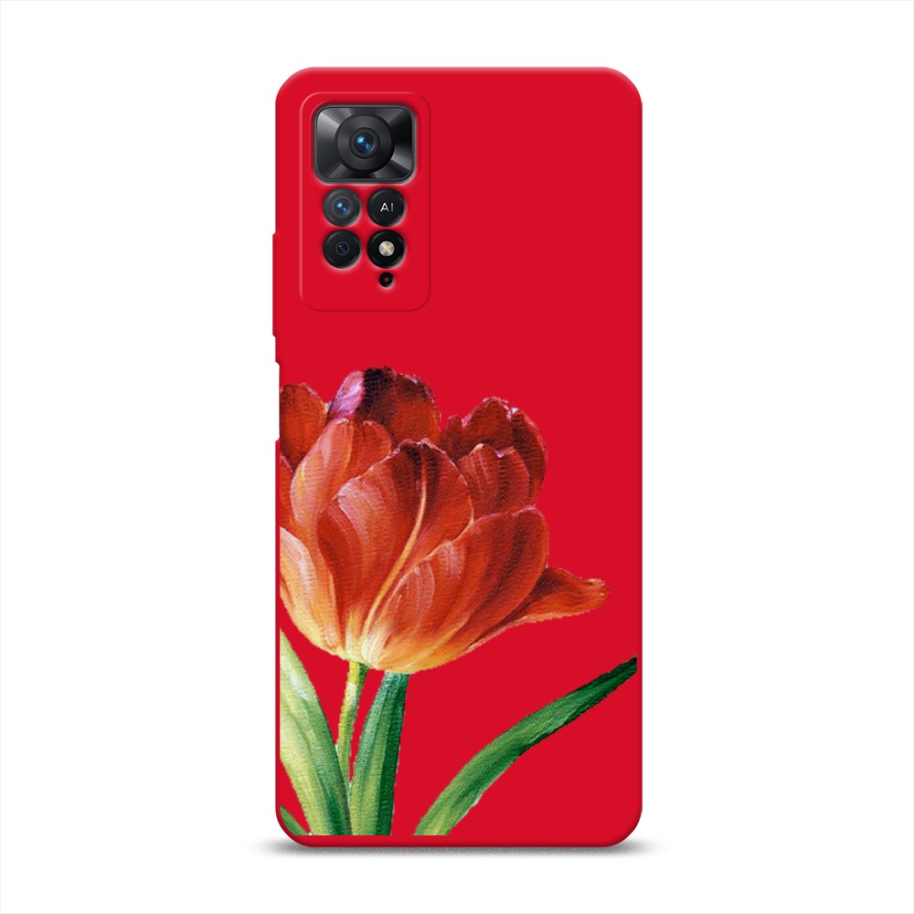 Чехол Awog на Xiaomi Redmi Note 11 Pro/11 Pro 5G/11E Pro "Красный тюльпан"