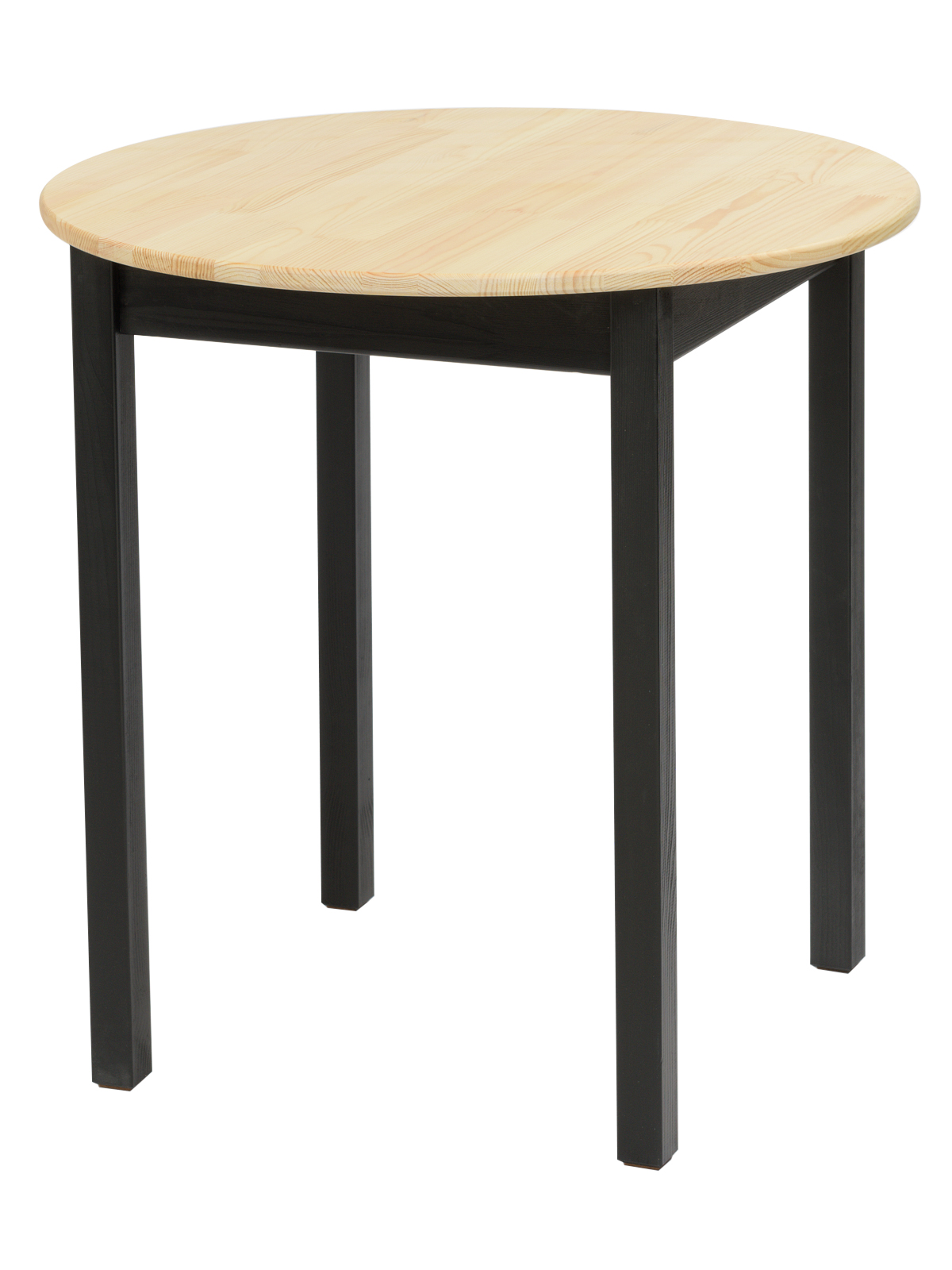 Стол кухонный круглый 75 KETT-UP ECO LERHAMN (ЛЕРХАМН) деревянный черный/натур