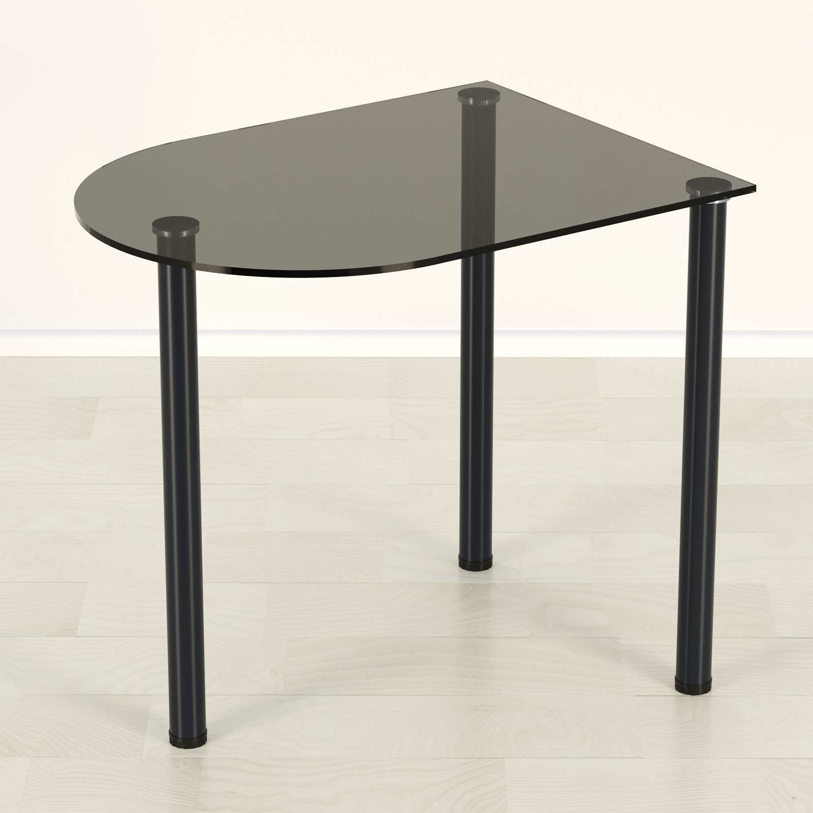 Стеклянный стол Mebel Apartment Эдель 30-3 серый/черный 900х600