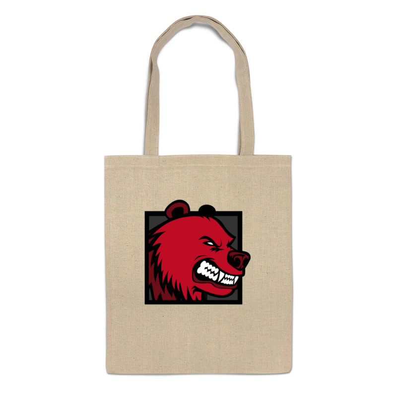 Сумка-шоппер Printio Red bear бежевая