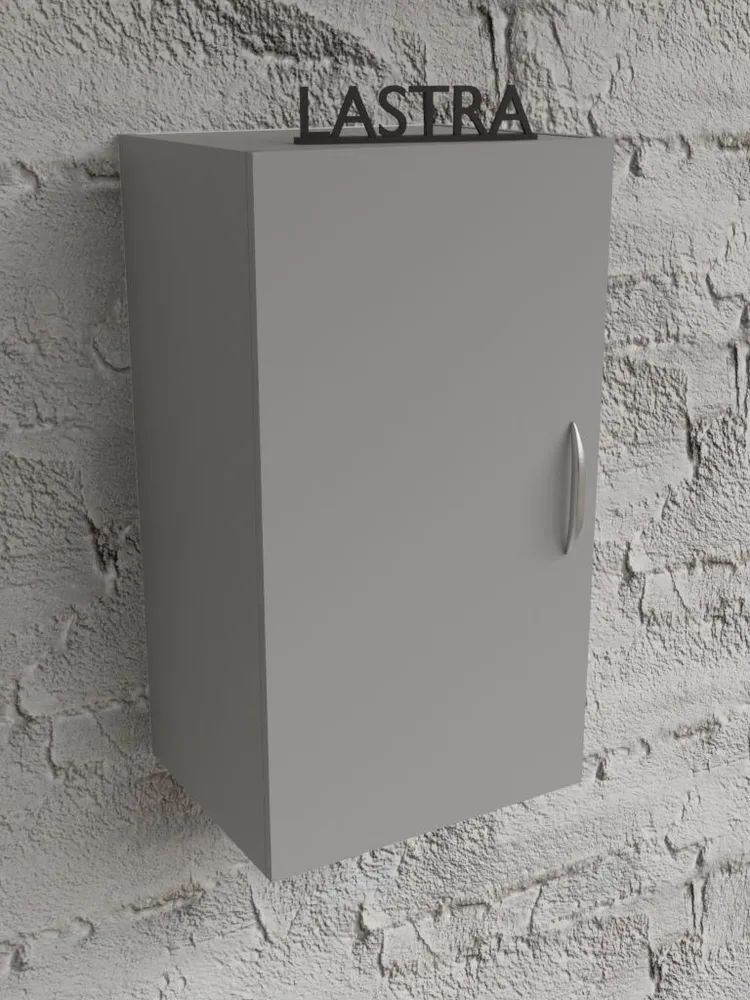 Кухонный навесной шкаф Ластра Мальма, серый, 40х30х72,2 см