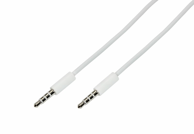 Аудио кабель Rexant 3,5 мм штекер-штекер 1М White 18-1110