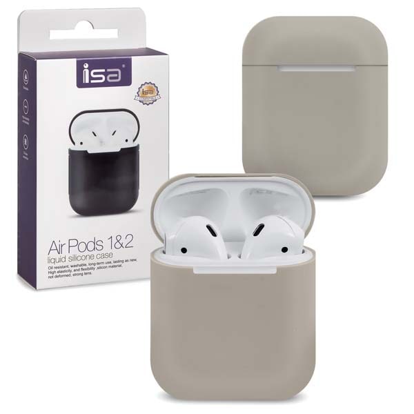 Чехол ISA Airpods Silicon Case 1/2  Stone