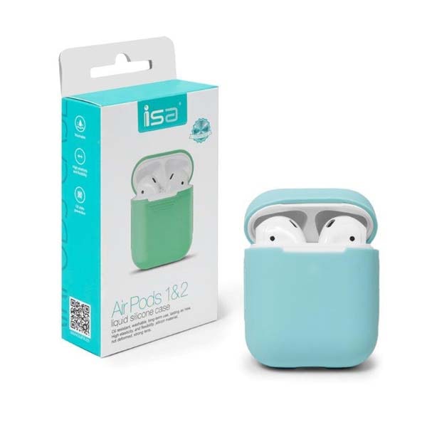 Чехол ISA Airpods Silicon Case 1/2  Mint