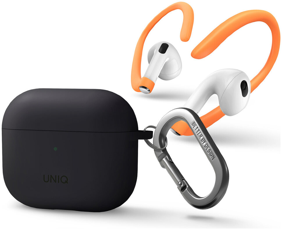 Чехол с карабином Uniq NEXO для AirPods 3 (AIRPODS(2021)-NEXOGRY) Серый