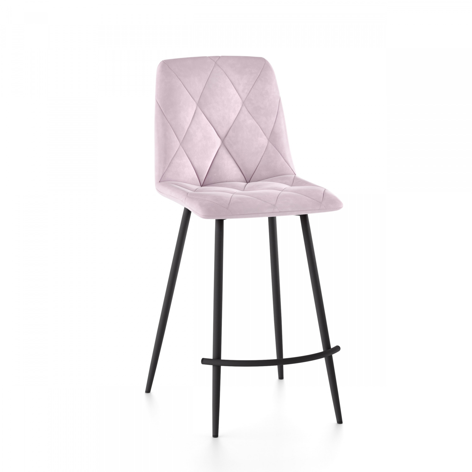 Полубарный стул СтолБери 2622873, черный/розовый