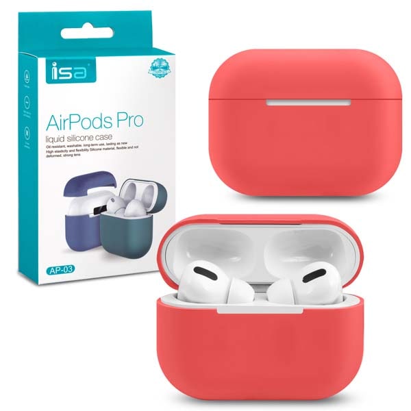 Чехол  ISA Airpods Pro Silicon Case Grapefruit