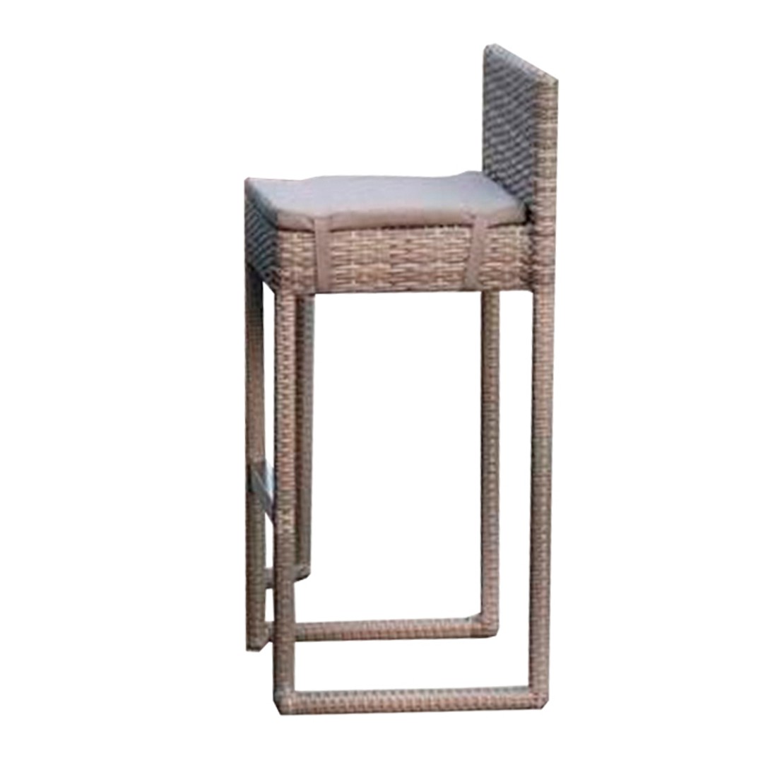 Плетеный барный стул Afina Y390G-W78 искусственный ротанг, серый