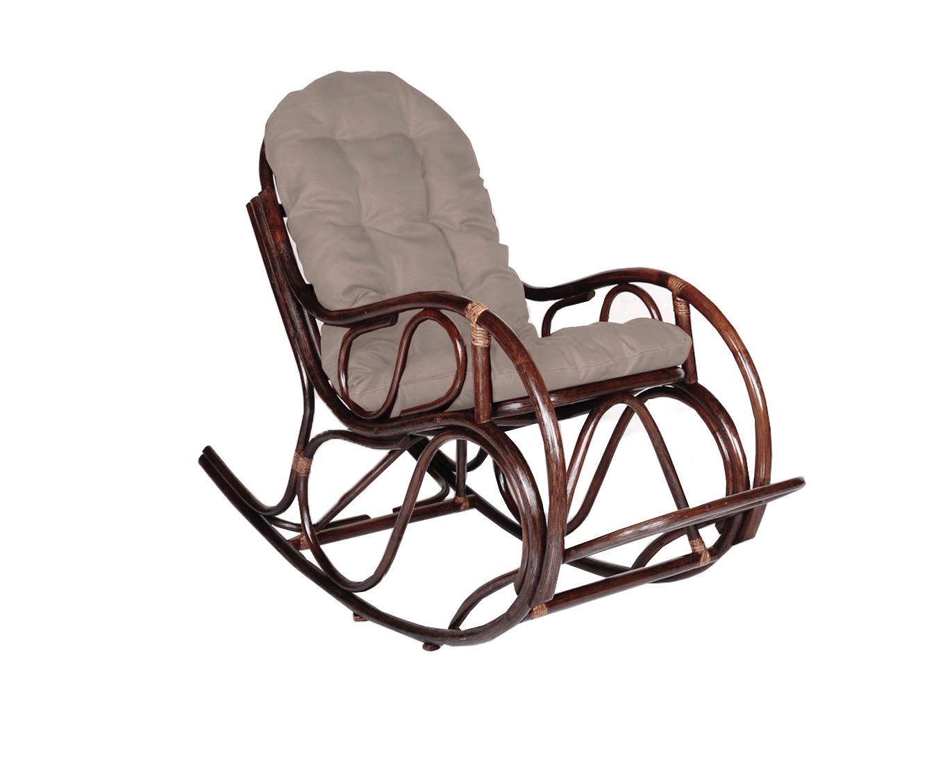 Кресло -качалка Маргонда арт.CV-MB17 коричневый бежевый, бежевый "Garden story"