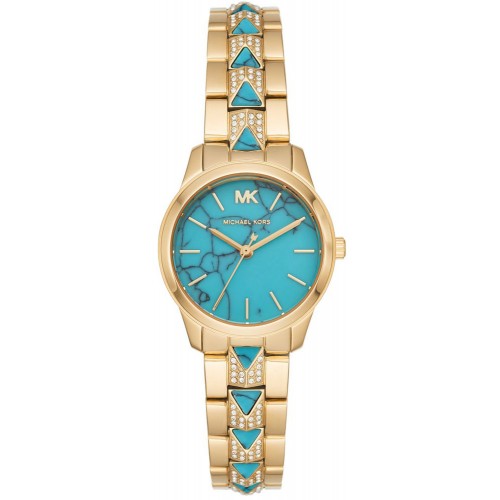 Наручные часы женские Michael Kors MK6673 золотистые/голубые