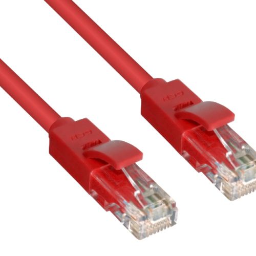 Кабель GCR RJ45-RJ45 30м UTP кат.5e, Red GCR-LNC04-30.0m