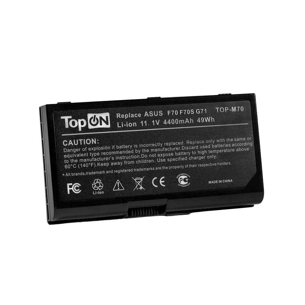 Аккумулятор TopON для ноутбука Asus F70, G71, G72, M70, N70, N90, X71, X72