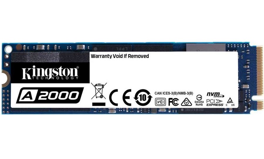 SSD накопитель Kingston A2000 M.2 2280 500 ГБ (SA2000M8/500G)