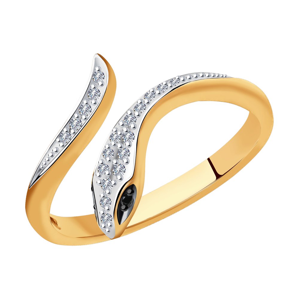 Кольцо из красного золота р. 18 SOKOLOV Diamonds 7010066, бриллиант