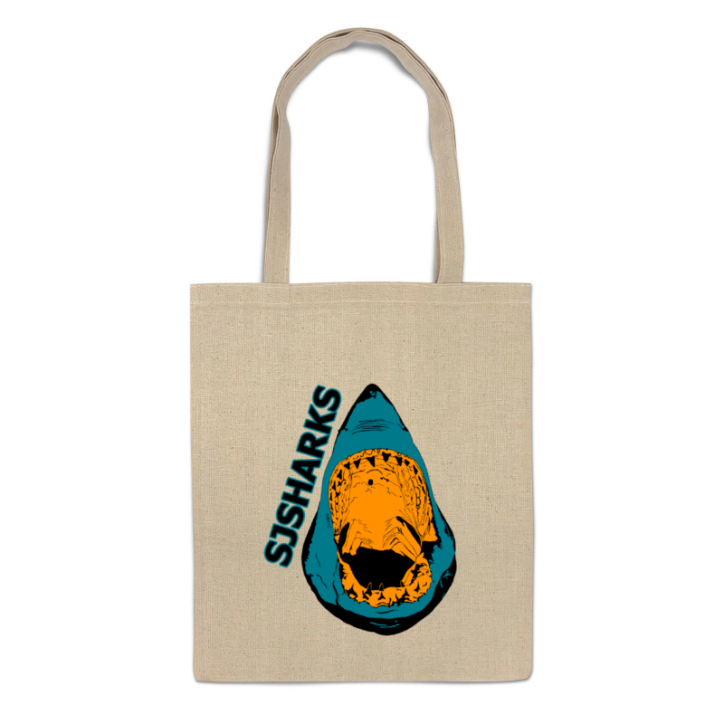 Сумка-шоппер Printio San jose sharks сан-хосе шаркс бежевая