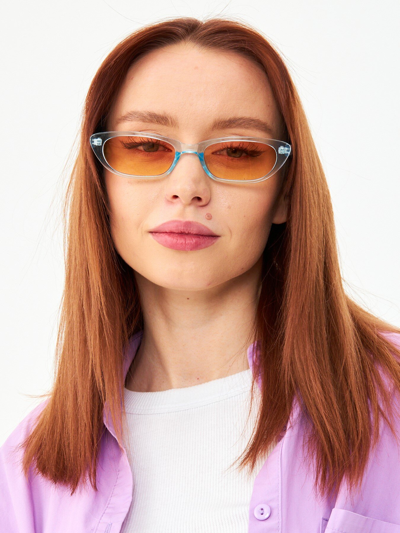 Солнцезащитные очки женские RESIN Trdglass оранжевые