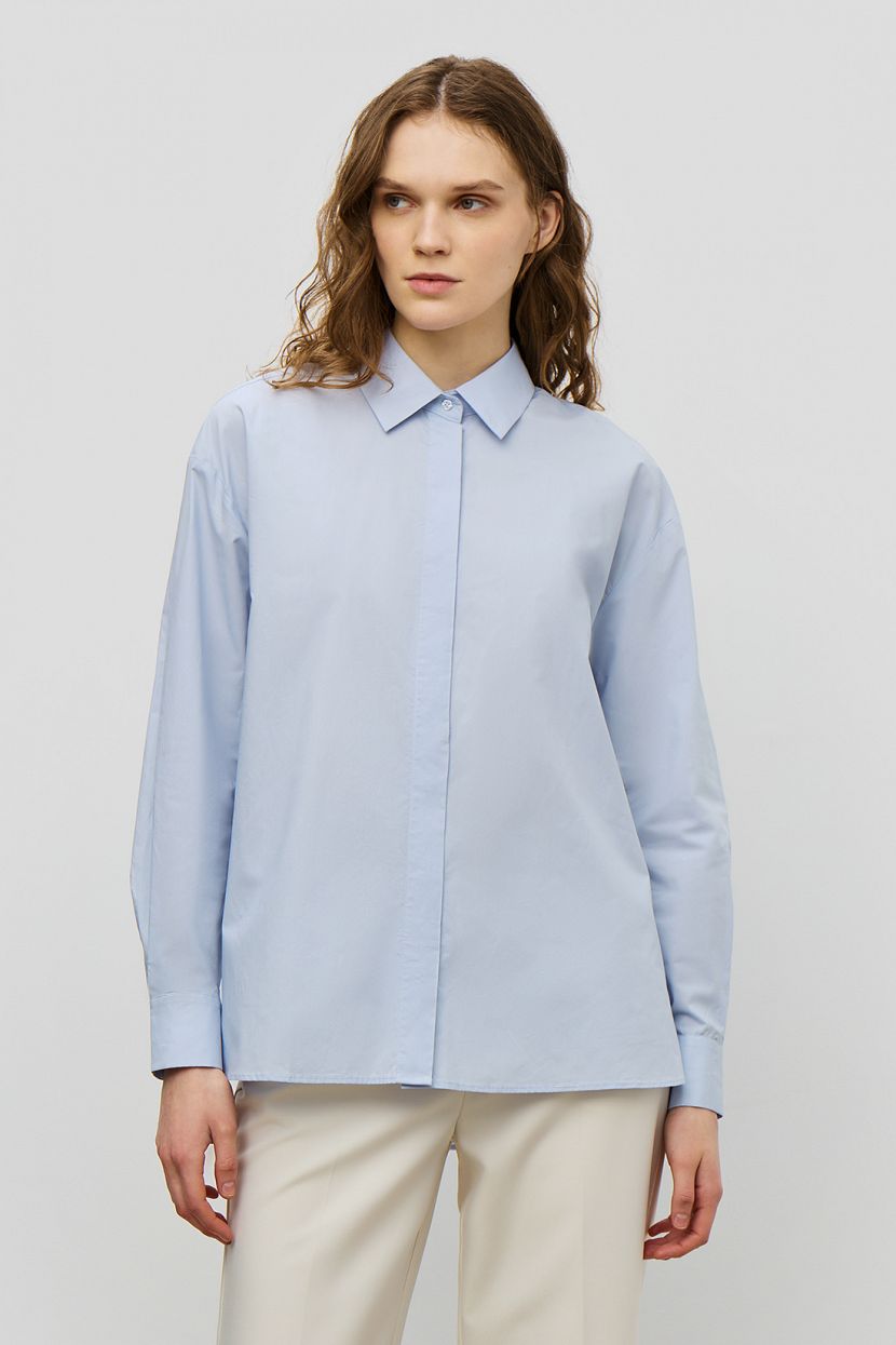 Рубашка женская Baon B1723012 голубая L