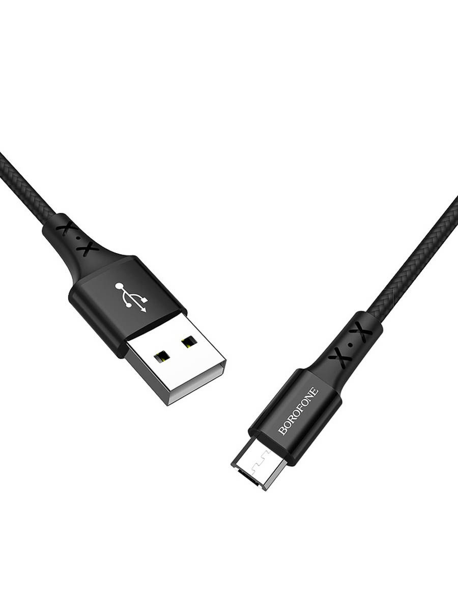 Кабель Borofone BX20 USB - Micro USB 1 м, черный/красный