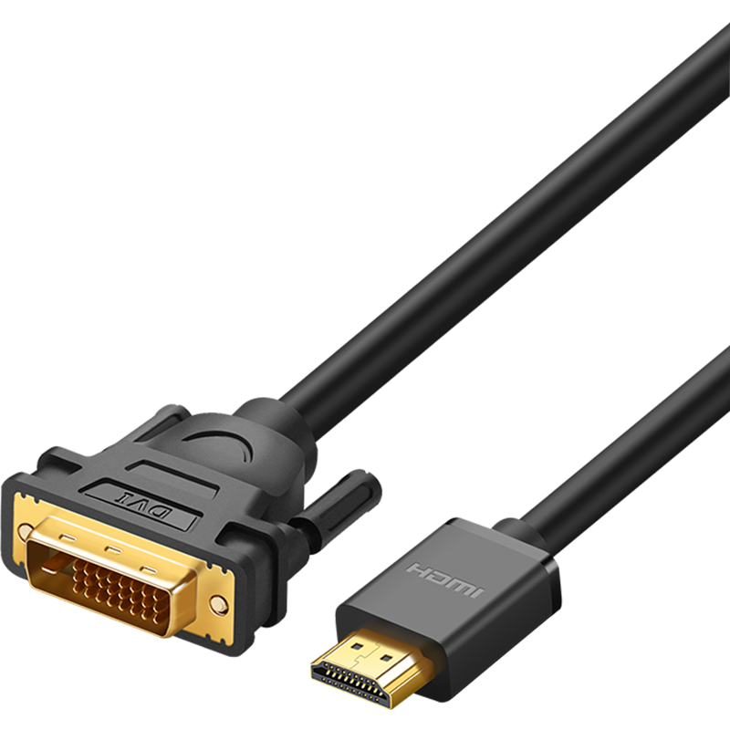 Кабель Ugreen HDMI - DVI-D 24+1, 30 AWG, OD 7.3 мм, 1080@60ц, 3 м 10136