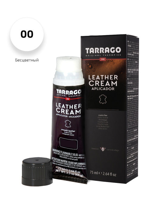 Крем для обуви Tarrago Leather cream (neutral) Бесцветный 75 мл