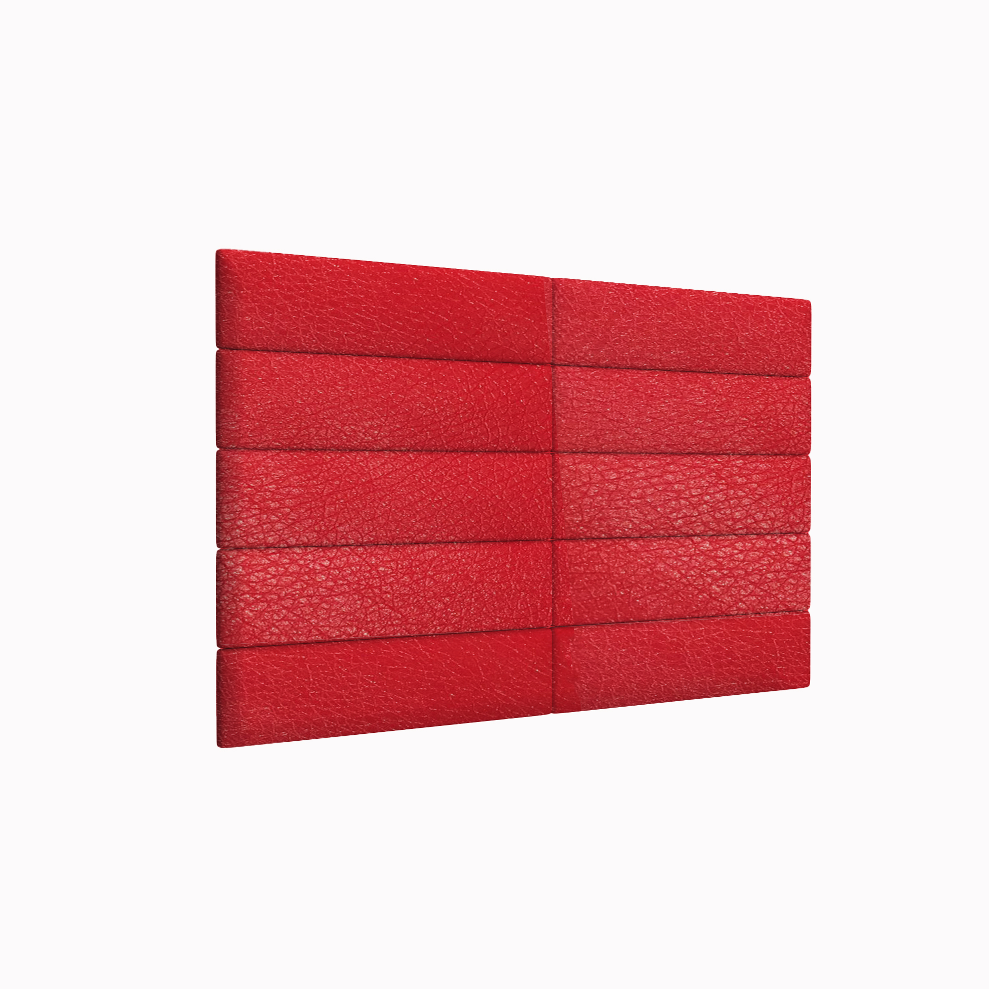Прикроватная панель Eco Leather Red 15х60 см 2 шт.