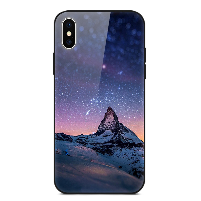 Силиконовый чехол-бампер MyPads для iPhone XS Max тематика Снежные горы
