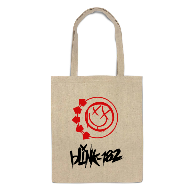 Сумка-шоппер Printio Blink-182 red logo бежевая
