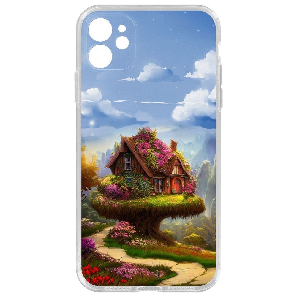 Чехол-накладка Krutoff Clear Case Дом на дереве для iPhone 11 с защитой камеры