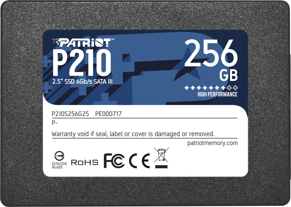 SSD накопитель Patriot Memory P210 2.5" 256 ГБ (P210S256G25)