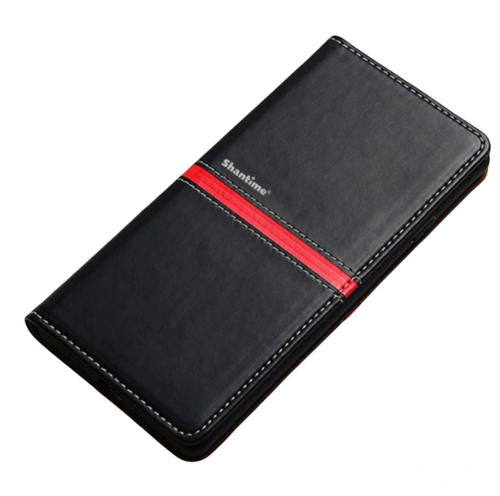 Чехол MyPads для Huawei Honor 7/ Honor 7 Premium (PLK-AL10/ TL01H) черный с красной полосо